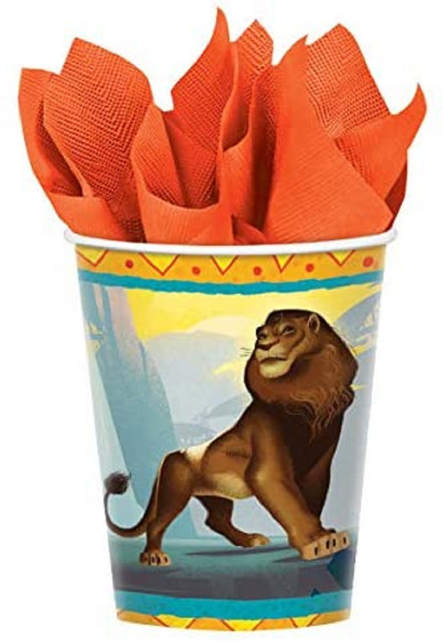The Lion King Disney Movie Animal Kids Birthday Party 9 oz. Paper Cups ...