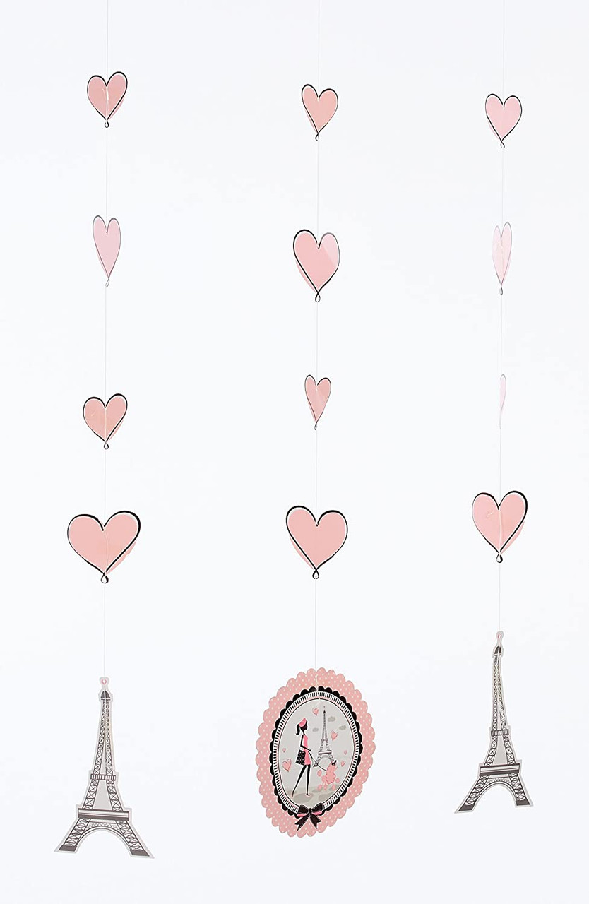 Party Paris France Eiffel Tower Theme Birthday Party Decoration Hanging ...