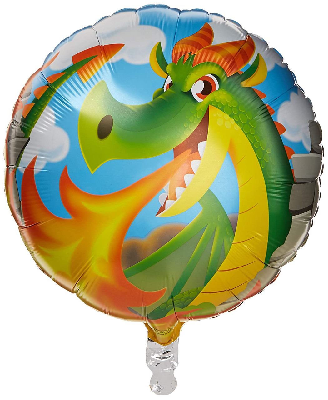 Dragons Medieval Fantasy Kids Birthday Party Decoration 18" Round Mylar ...