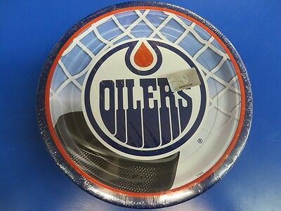 Edmonton Oilers NHL Pro Hockey Sports Banquet Party 9" Paper Dinner ...