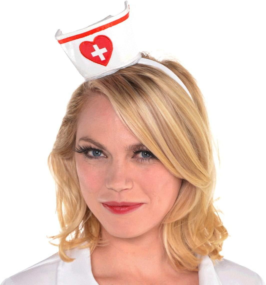Mini Nurse Hat Headband Suit Yourself Adult Costume Accessory - Parties ...