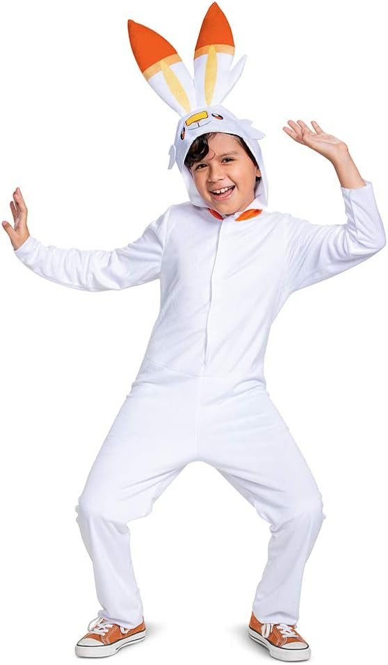 Scorbunny Hooded Jumpsuit Classic Pokemon Child Costume - Parties Plus
