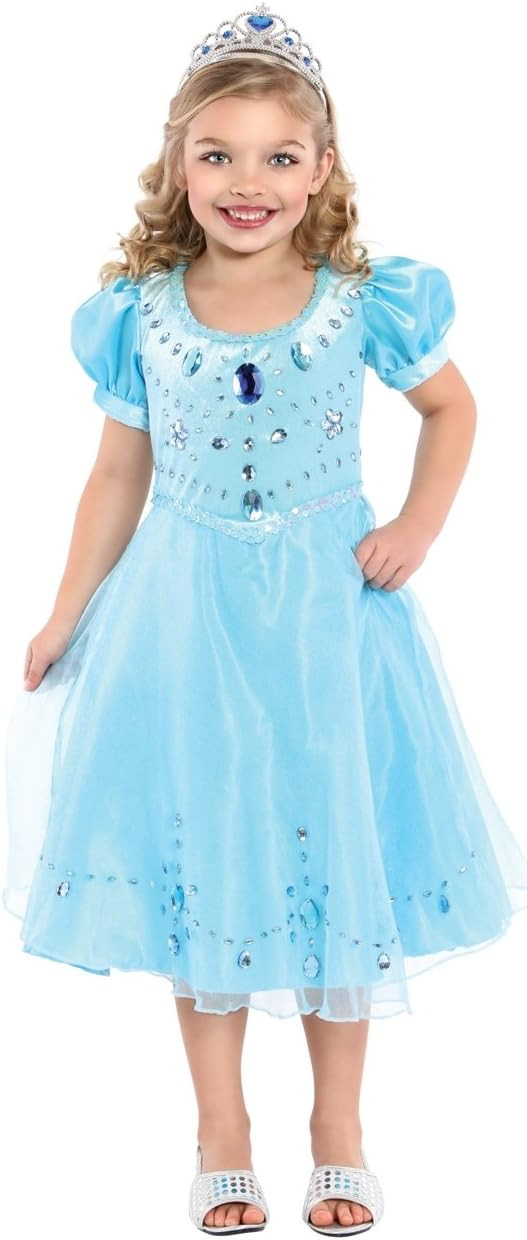 Sapphire Princess Jeweled Princess Child Costume - Parties Plus