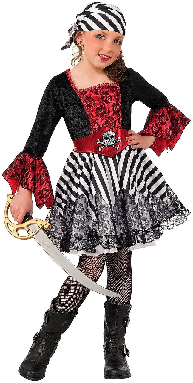 Miss Matey Caribbean Pirate Girl Wench Fancy Dress Up Halloween Child ...