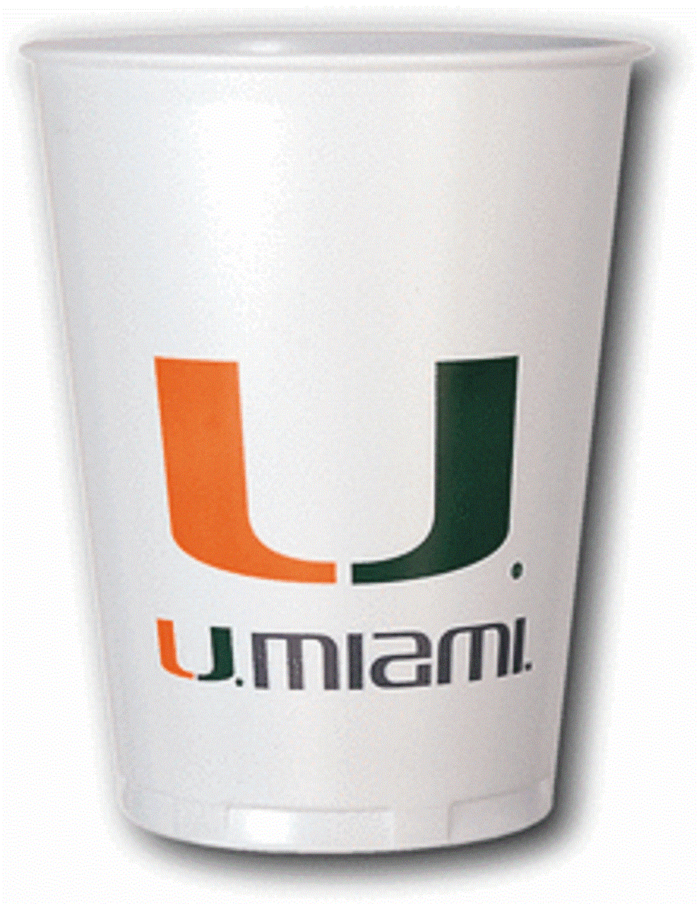 Miami Hurricanes NCAA University College Sports Party 16 oz. Plastic ...