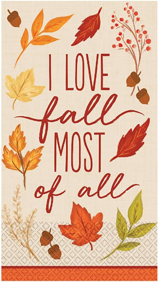 Fall Foliage Autumn Leaves Thanksgiving Holiday Theme Party Napkins ...