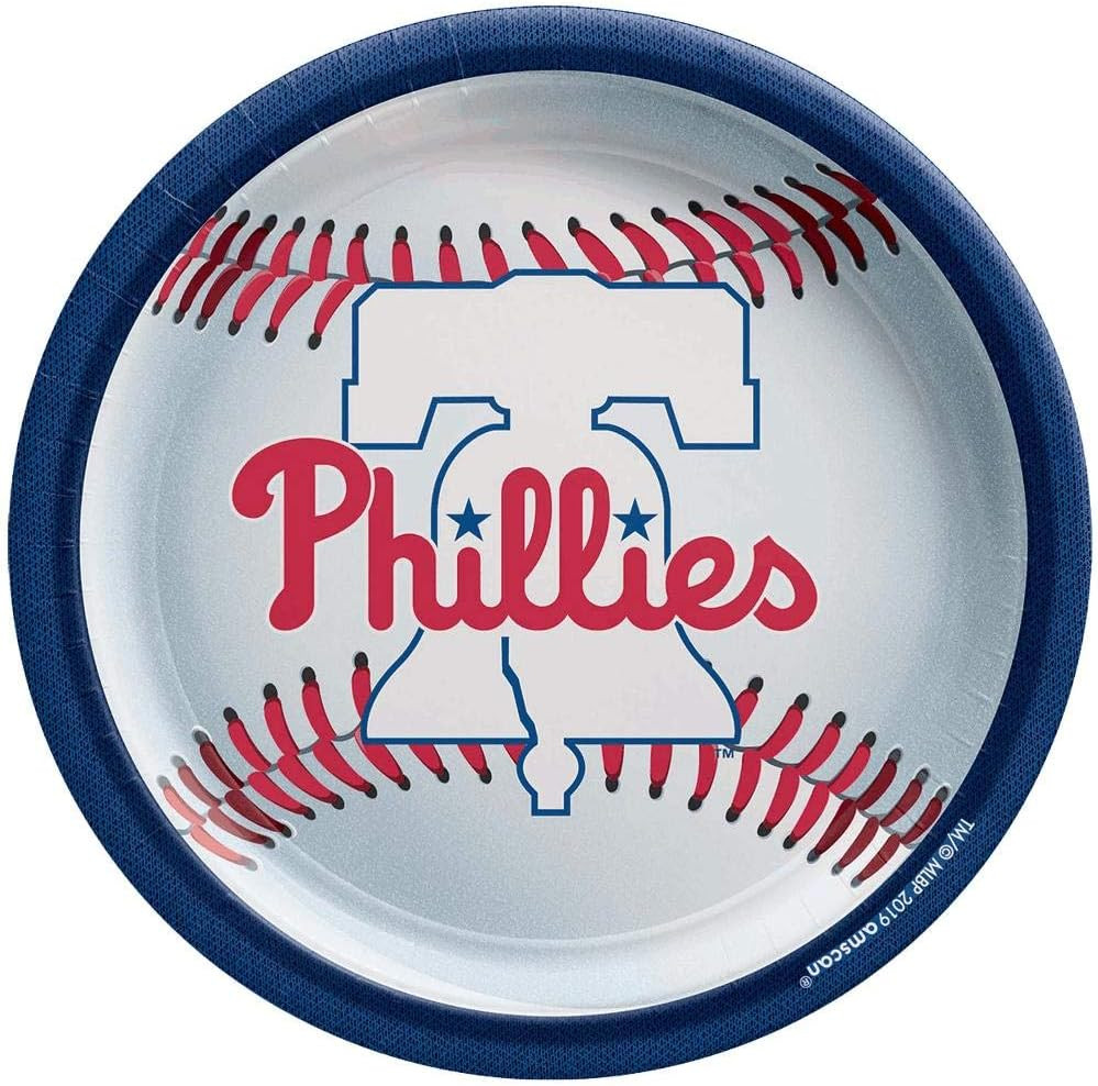 Philadelphia Phillies MLB Pro Baseball Sports Theme Party 9" Paper ...
