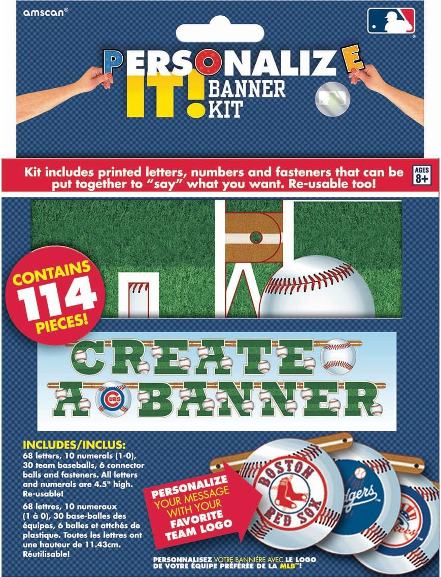 Major League Baseball MLB Create A Banner Jointed Letter Party ...
