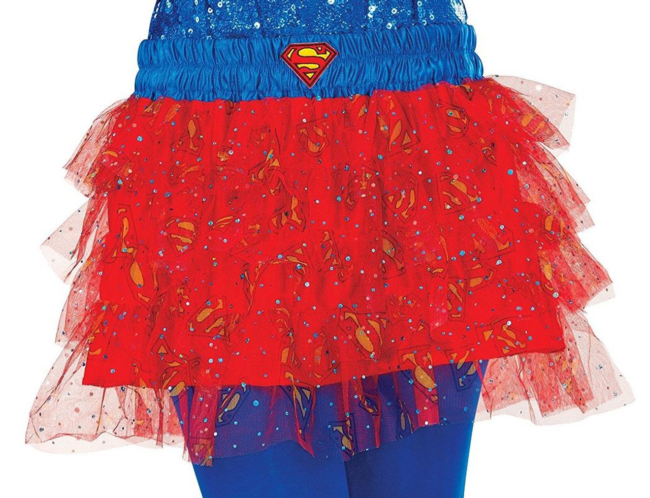 Supergirl Skirt Dc Comics Superhero Fancy Dress Up Halloween Costume