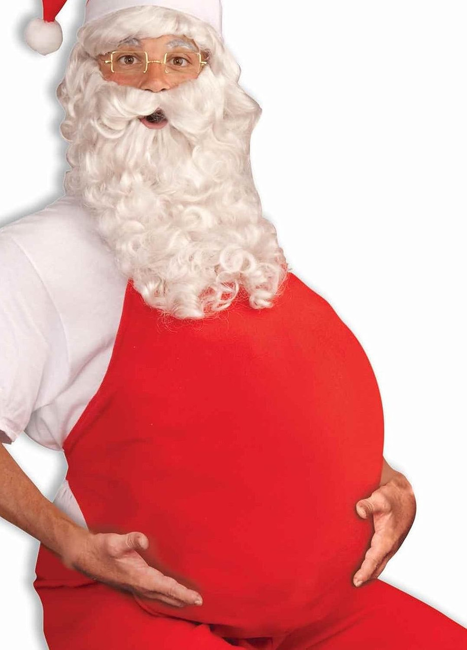 Santa Belly Stuffer Fat Stomach Christmas Fancy Dress Adult Costume ...