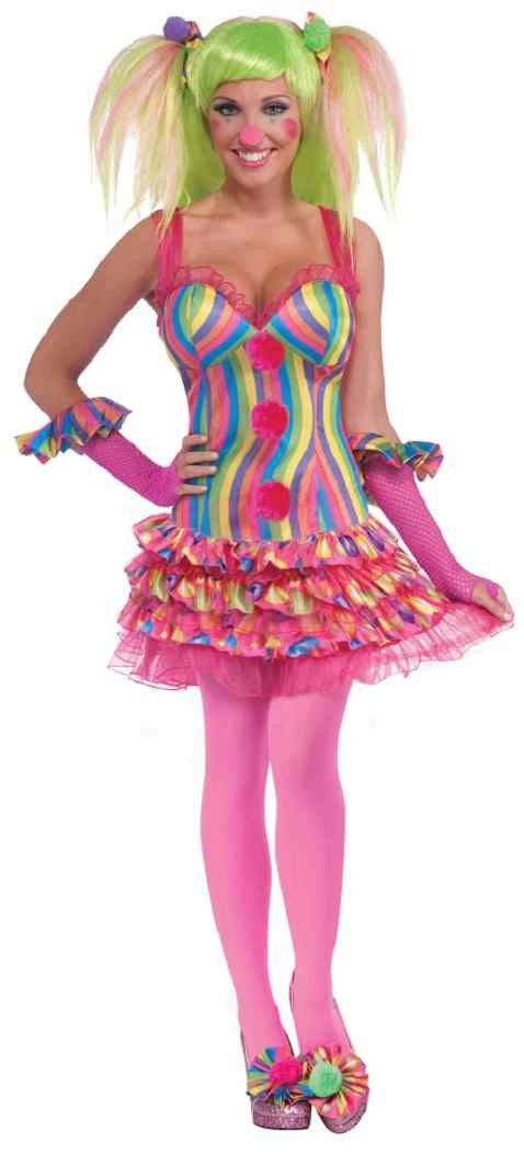 Tootsie the Clown Circus Sweetie Pink Fancy Dress Up Halloween Adult ...