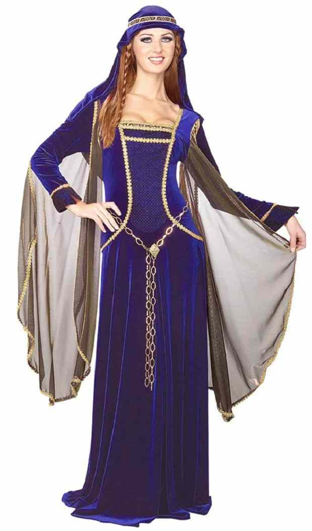 Renaissance Queen Faire Maiden Princess Fancy Dress Up Halloween Adult ...