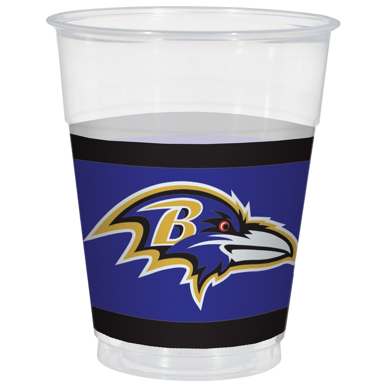 Baltimore Ravens NFL Pro Football Sports Theme Party 16 oz. Clear ...