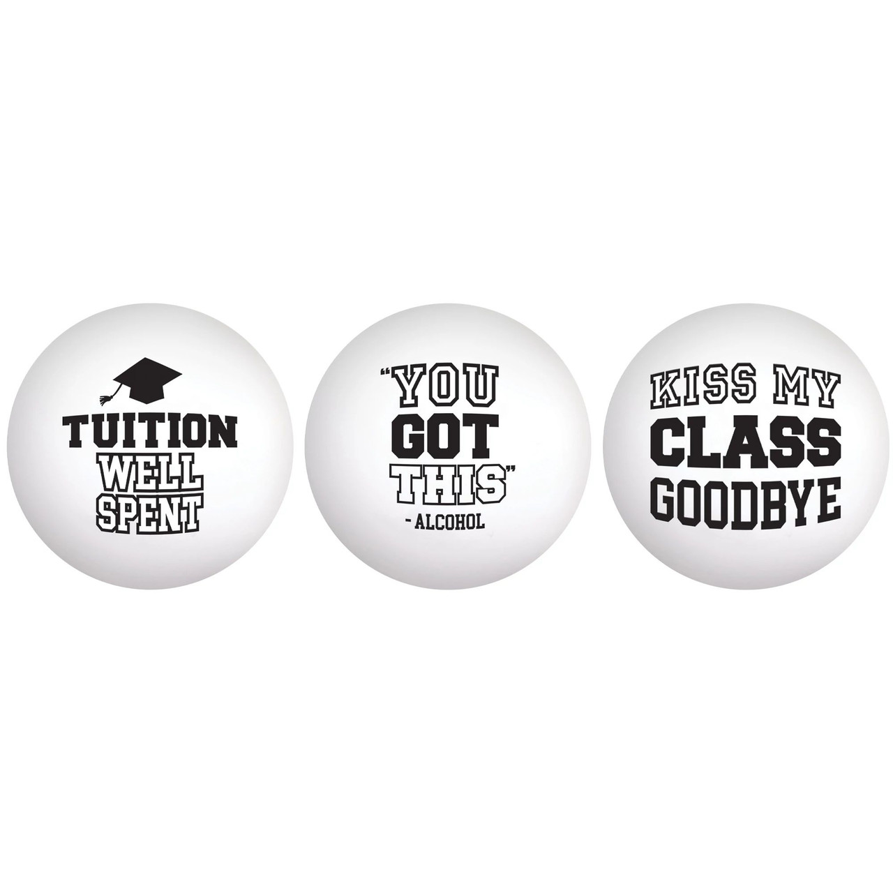 Edgy Grad College University Graduation Theme Party Favor Beer Ping ...