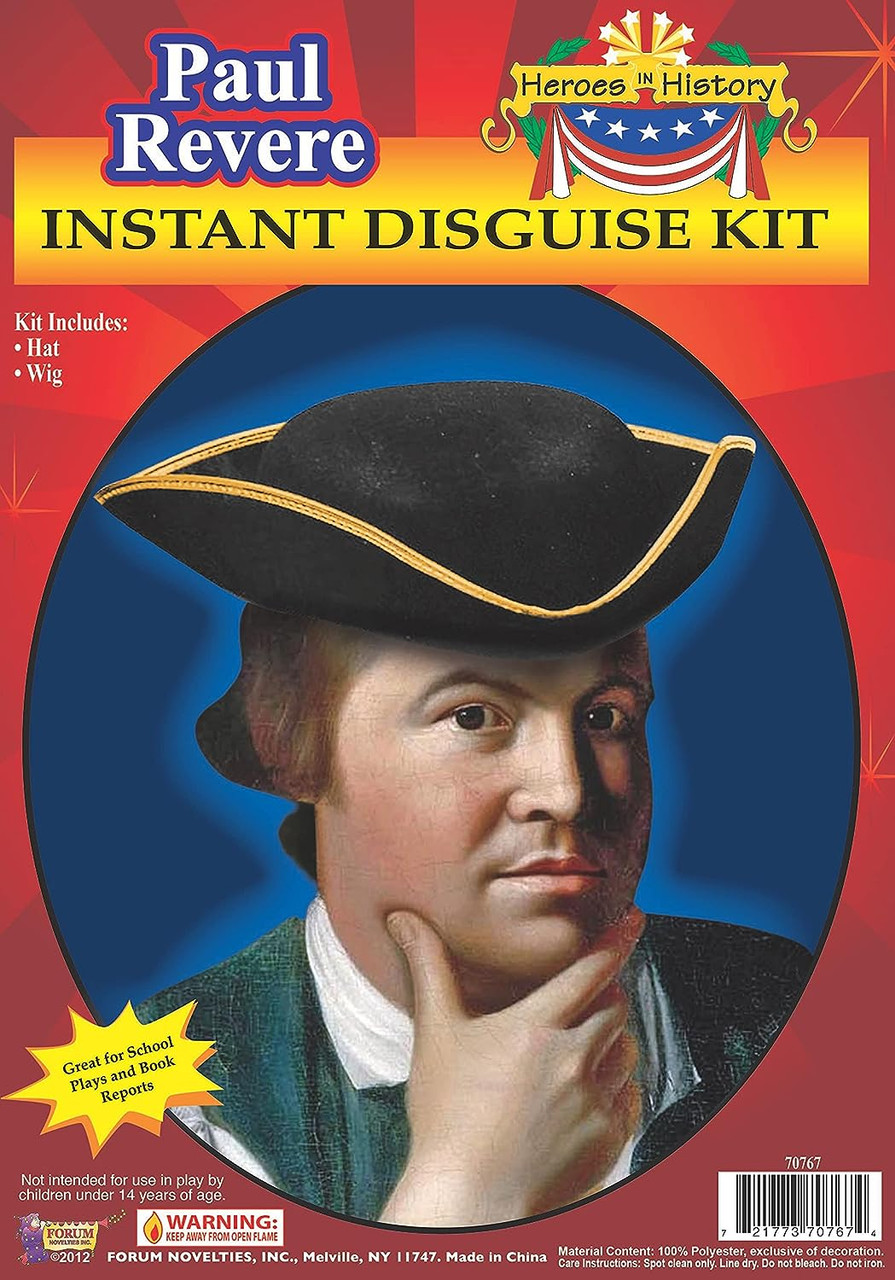 Paul Revere Kit American Revolution Fancy Dress Up Halloween Costume ...