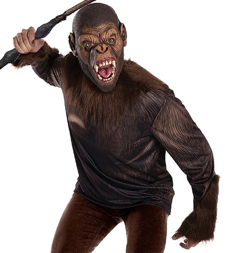 Caesar War Planet Apes Monkey Chimpanzee Fancy Dress Up Halloween Adult ...