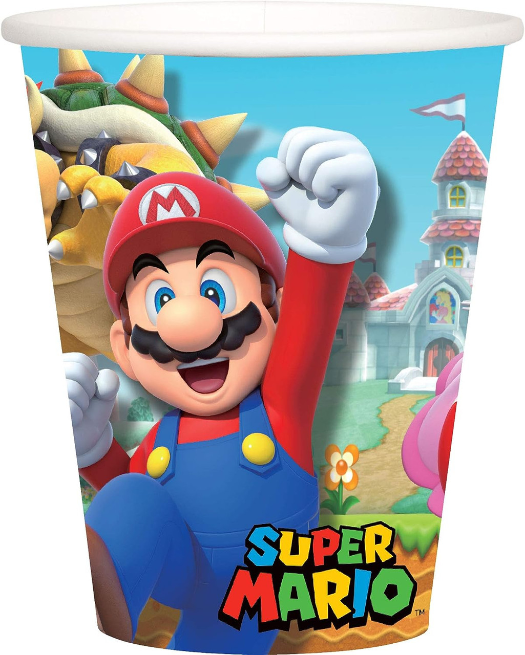 Super Mario Nintendo Video Game Kids Birthday Party 9 oz. Paper Cups ...