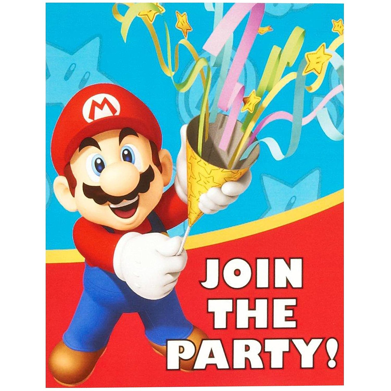 Super Mario Brothers Nintendo Video Game Birthday Party Invitations w ...
