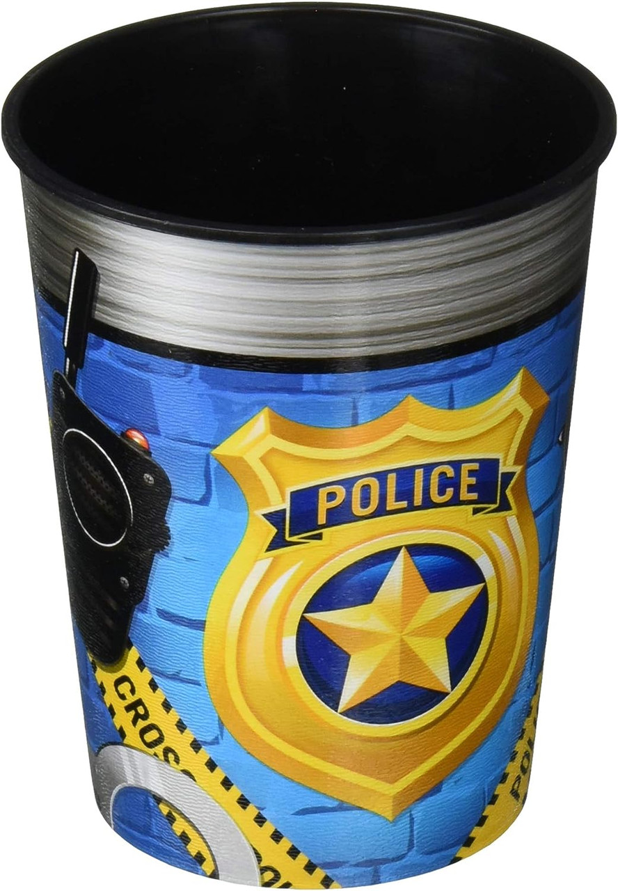 Police Party Cop Officer Hero Kids Birthday Party Favor 16 oz. Plastic ...