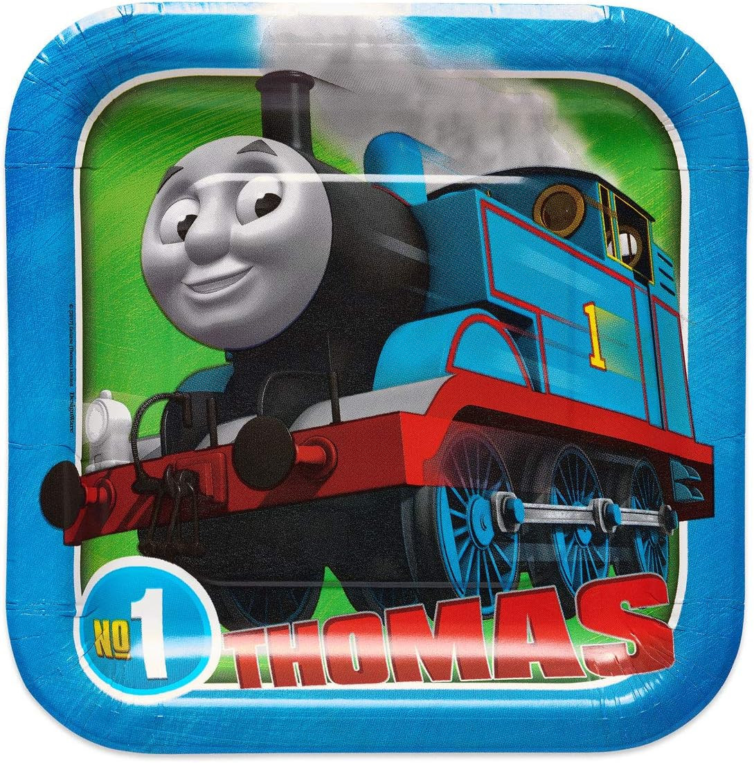Thomas the Tank Engine All Aboard Kids Birthday Party 7" Square Dessert ...