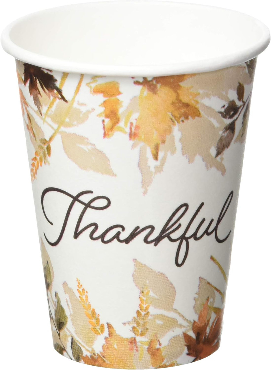 Classic Thanksgiving Autumn Fall Holiday Party 50 ct. 9 oz. Paper Cups ...