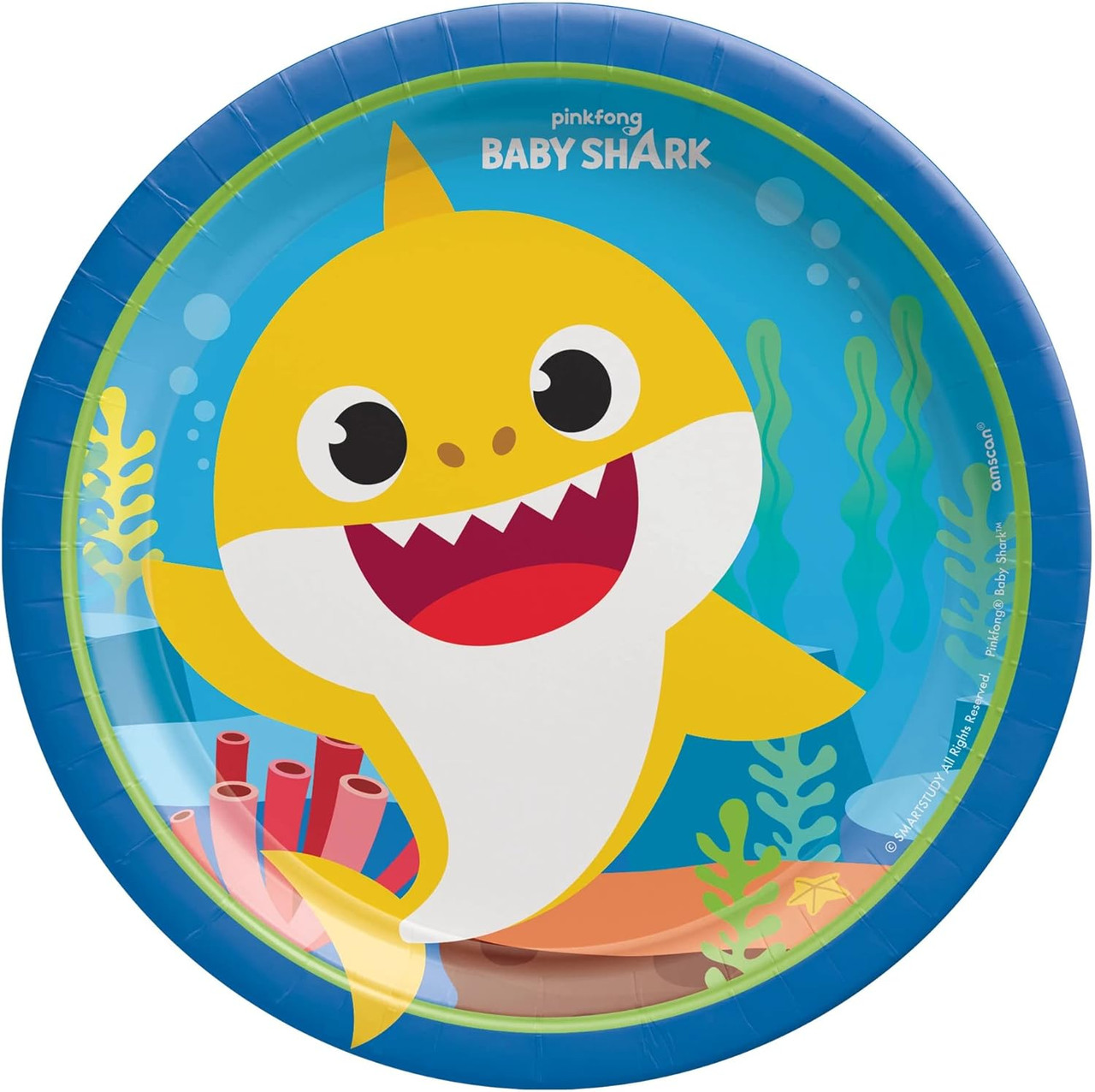 Baby Shark Dance Pinkfong Cartoon Kids Birthday Party 7" Paper Dessert ...