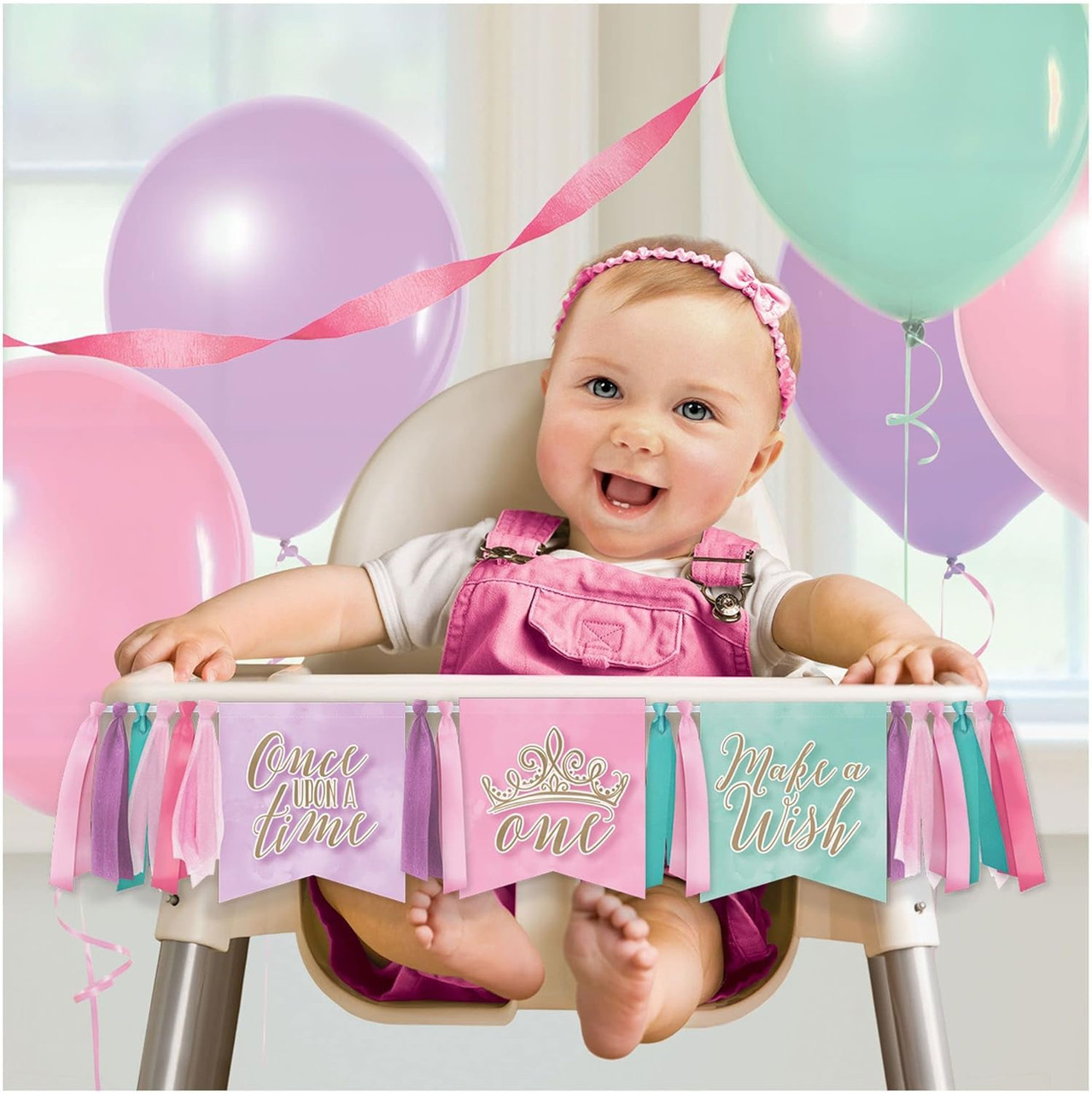 Disney Princess Girl Kids 1st Birthday Party High Chair Decorating Kit ...