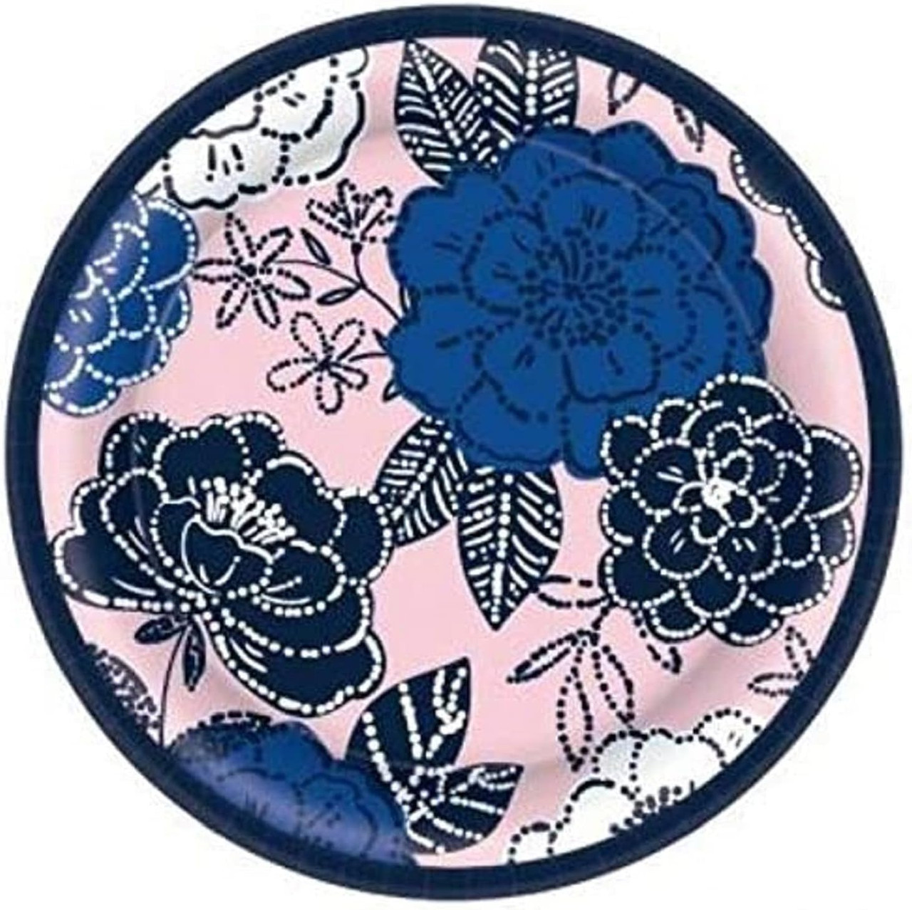 Royal Blue Floral Flowers Tea Spring Theme Party 7" Paper Dessert ...