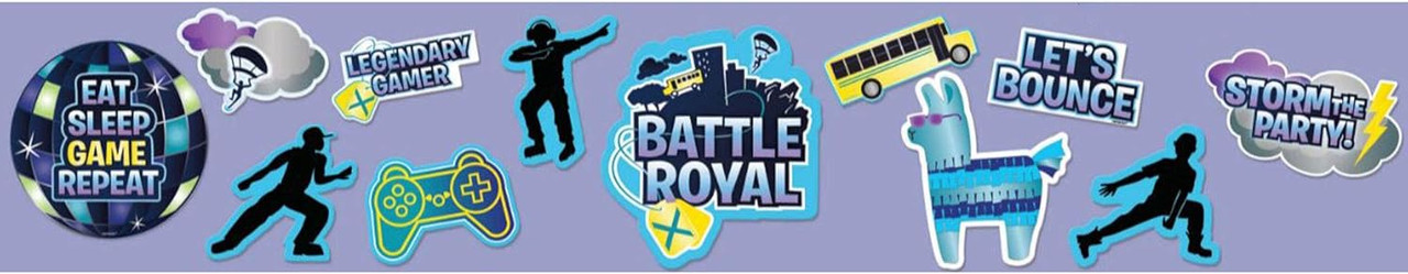 Battle Royal Video Game War Kids Birthday Party Decoration Paper ...