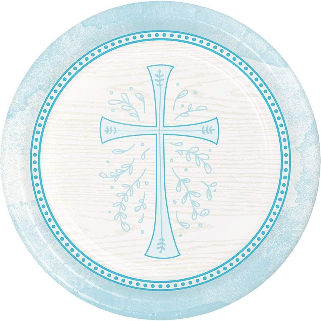 Divinity Blue Cross Christian Religious Theme Party 9" Paper Dinner ...