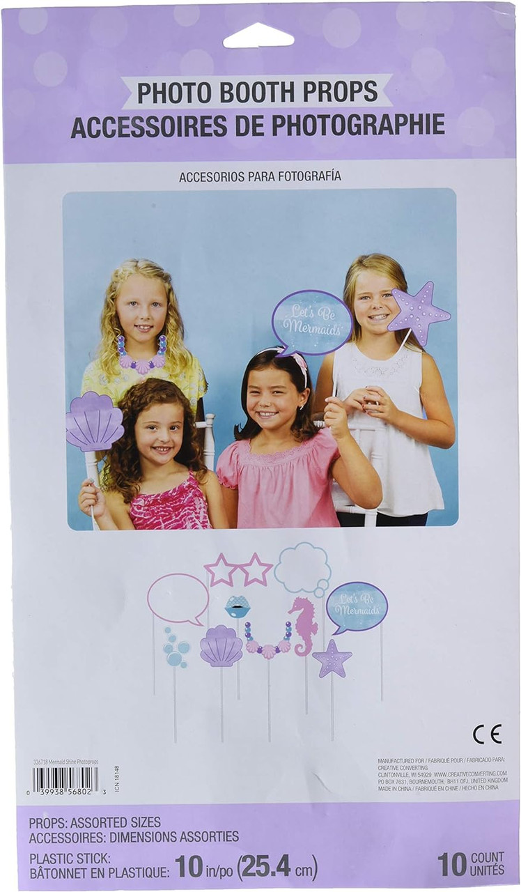Mermaid Friends Summer Luau Theme Kids Birthday Party Selfie Photo ...