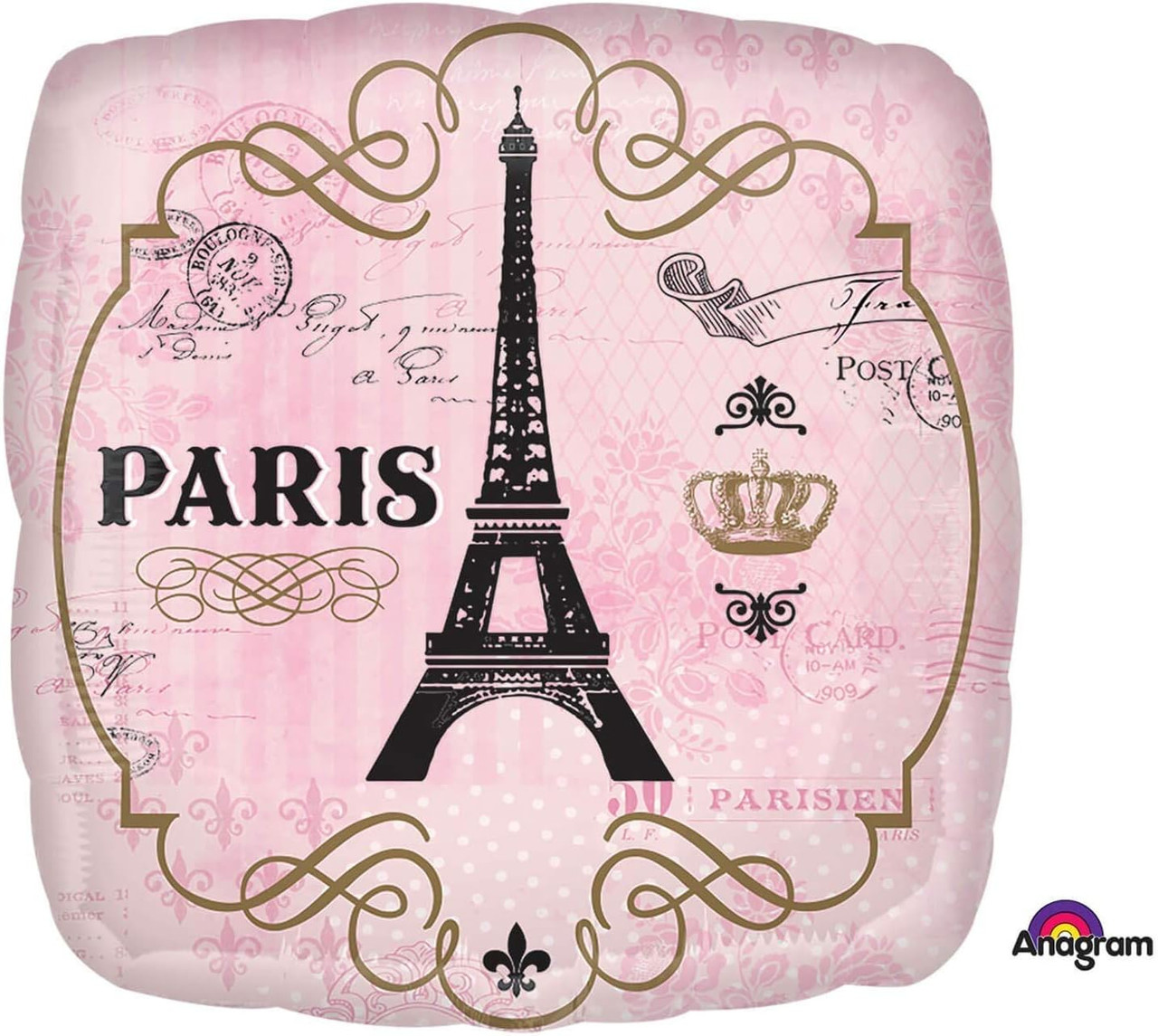 Day in Paris Eiffel Tower French Birthday Party Decoration 18" Mylar ...
