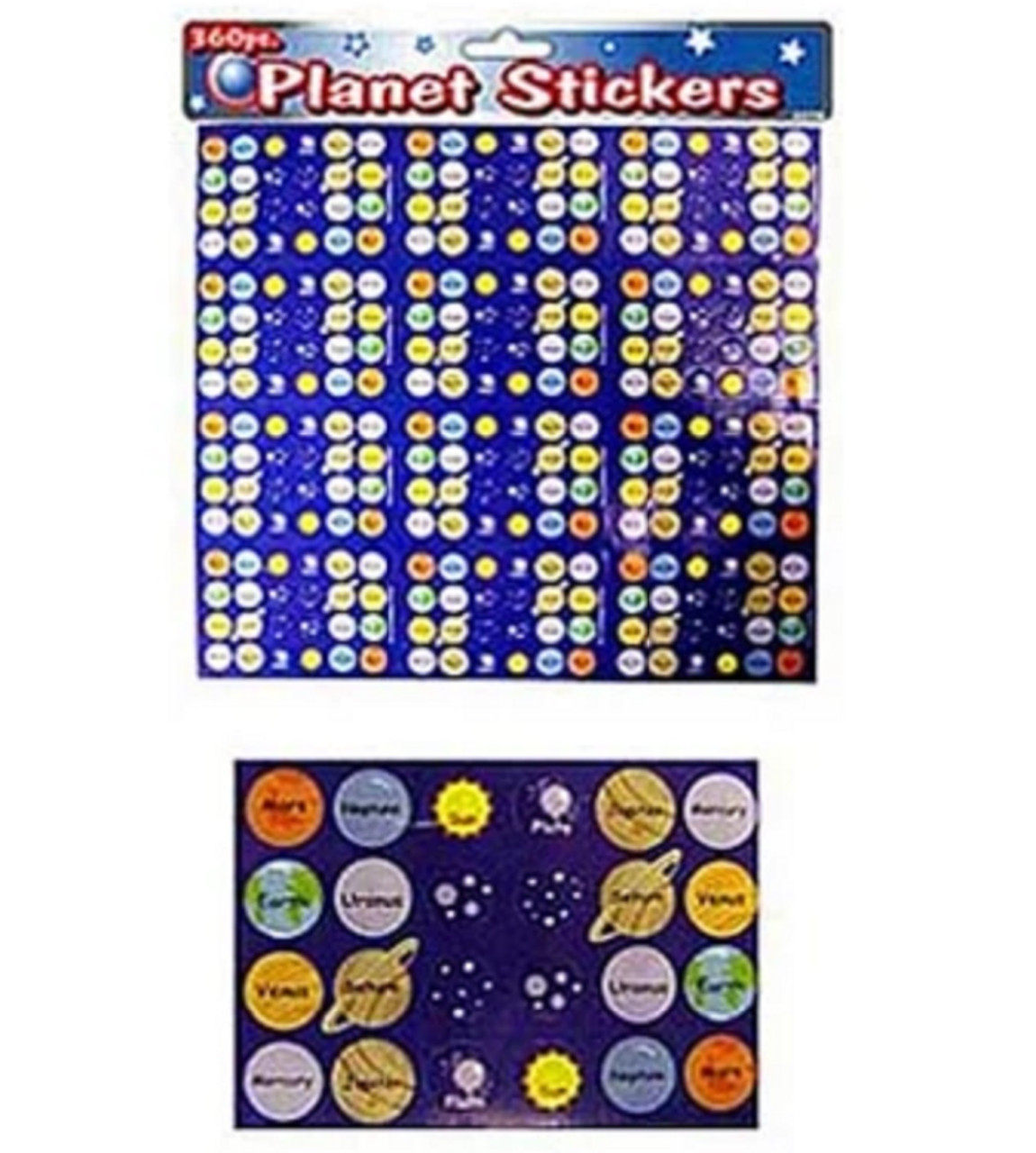 Planet Stickers Bulletin Board Solar System Outer Space Scrapbook Party ...