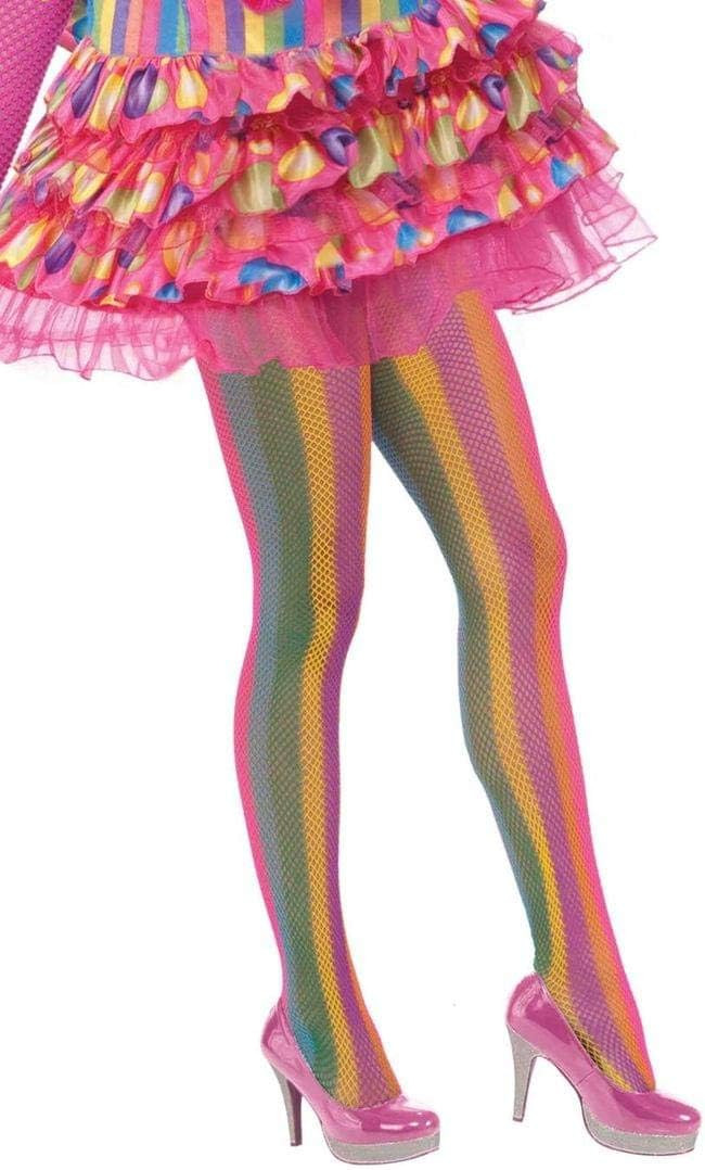 Circus Sweetie Fishnet Pantyhose Clown Fancy Dress Halloween Costume ...