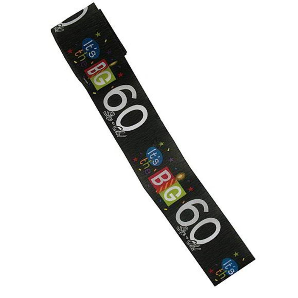 Over the Big Hill 60 Black Adult 60th Birthday Party Decoration Crepe ...