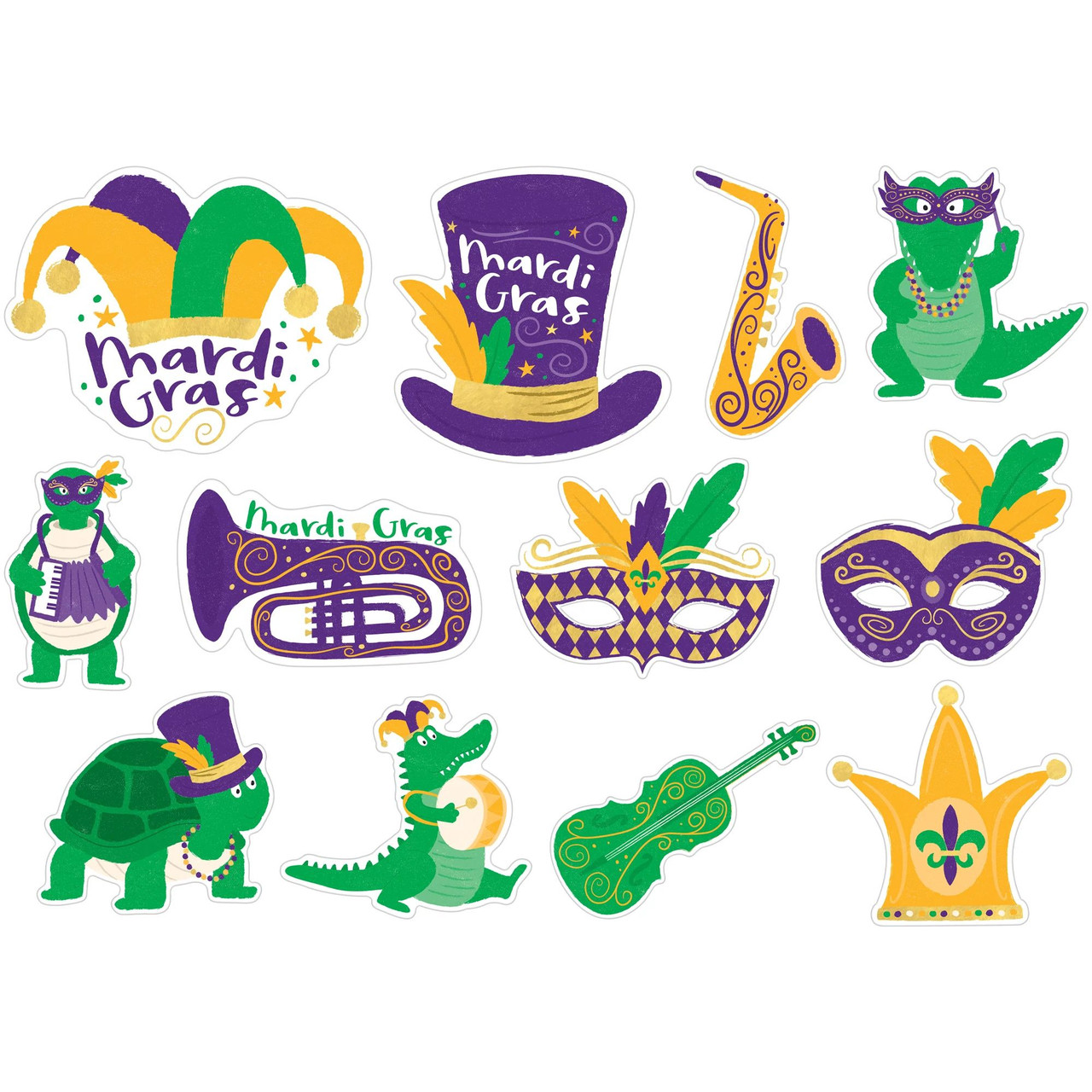 Swamp Characters Mardi Gras Holiday Theme Party Wall Decoration Paper ...