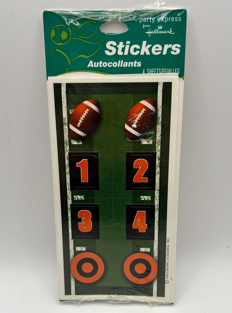 All Pro Football Super Bowl Sports Theme Party Favor Decals Scrapbook ...