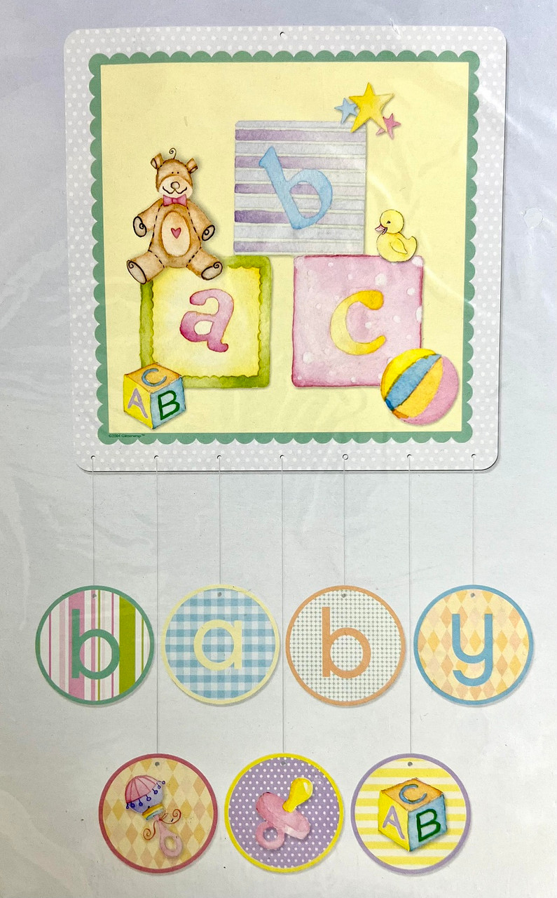 Bellaroopa Baby Shower ABC Blocks Cute Theme Party Paper Hanging ...