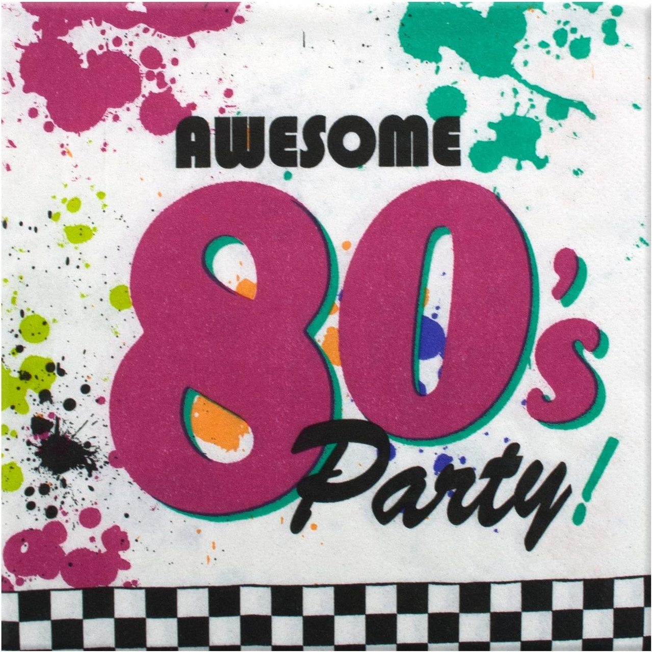 80's Decades Totally Awesome Retro Theme Party Paper Luncheon Napkins ...