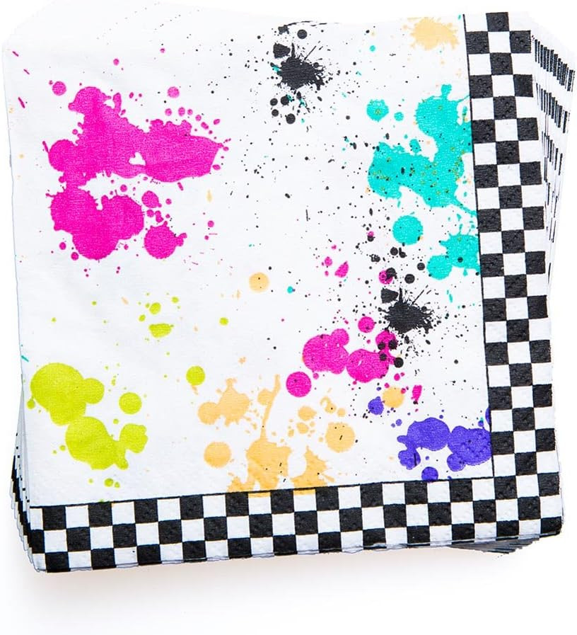 80's Decades Totally Awesome Retro Theme Party Paper Beverage Napkins ...