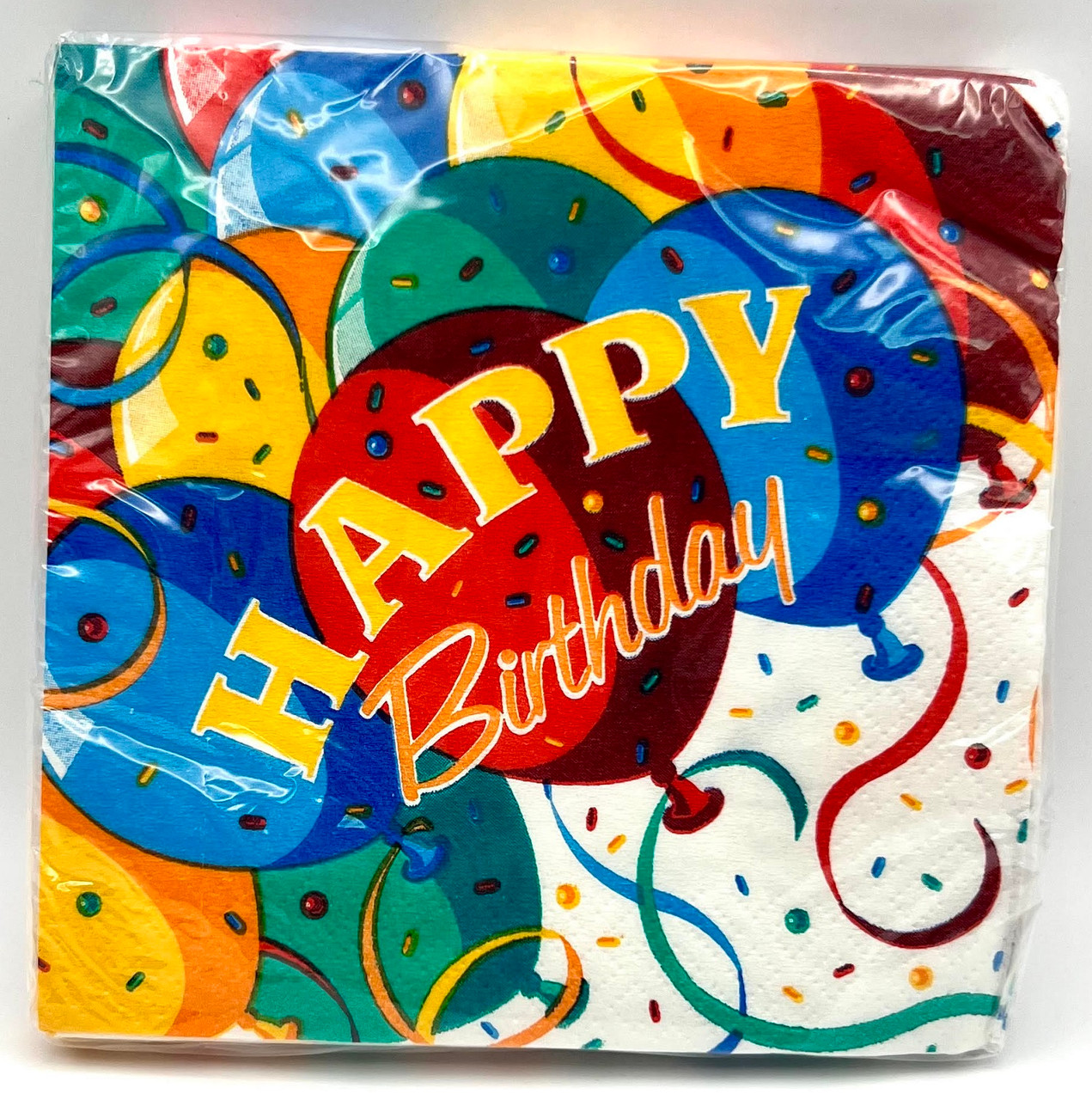 Birthday Bash Bright Colors Happy Balloons Party Supplies Paper ...
