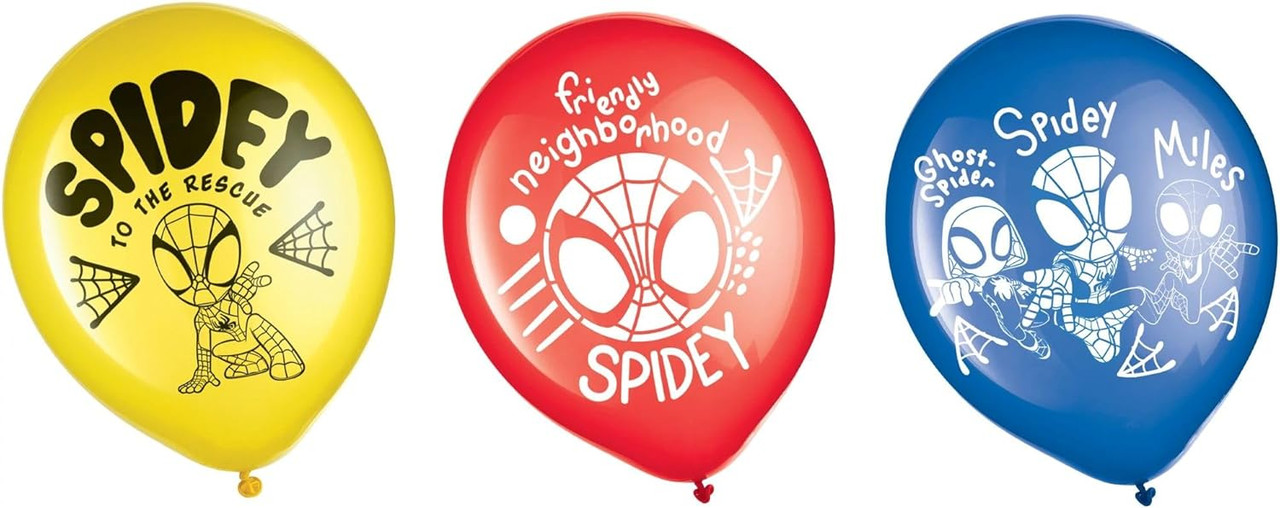 Spidey & His Amazing Friends Spider-Man Birthday Party Decoration Latex ...