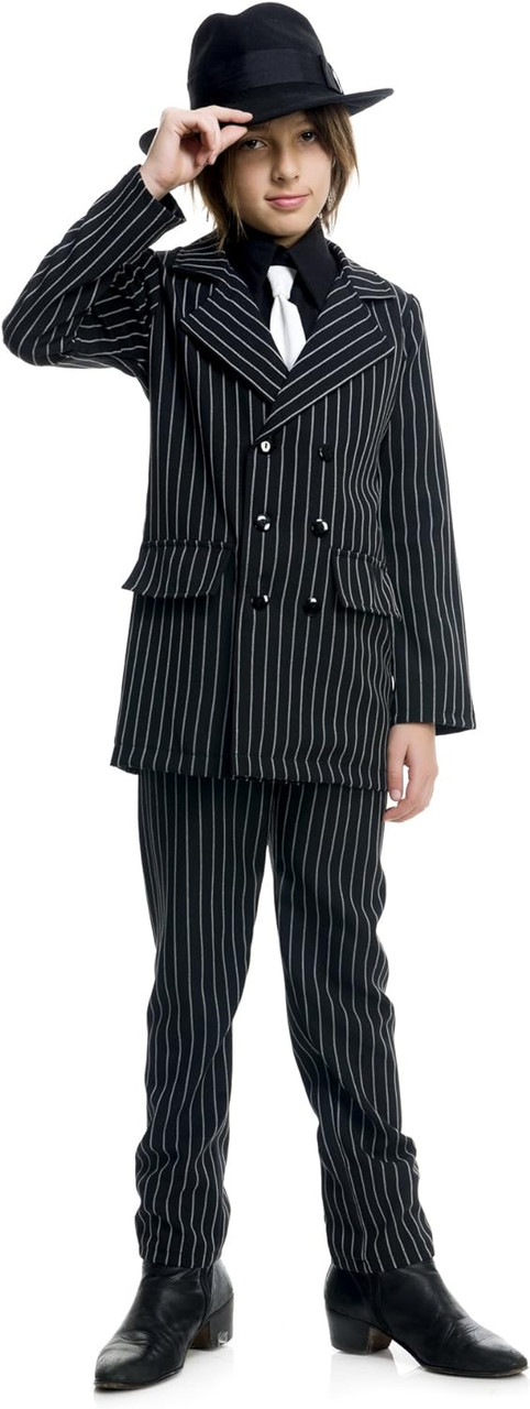 Gangster Suit Roaring 20's Mafia Mob Boss Fancy Dress Up Halloween ...