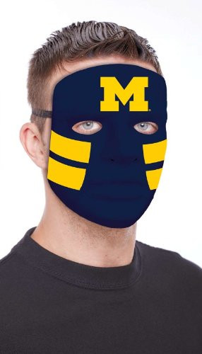 Michigan Wolverines Plastic Mask NCAA Sports Party Favor Costume ...
