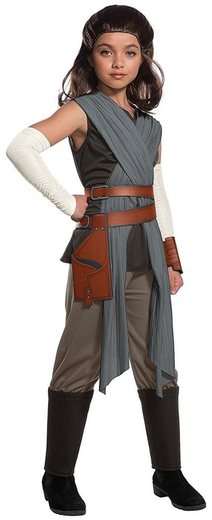 Rey Star Wars Last Jedi Knight Fancy Dress Up Halloween Deluxe Child ...