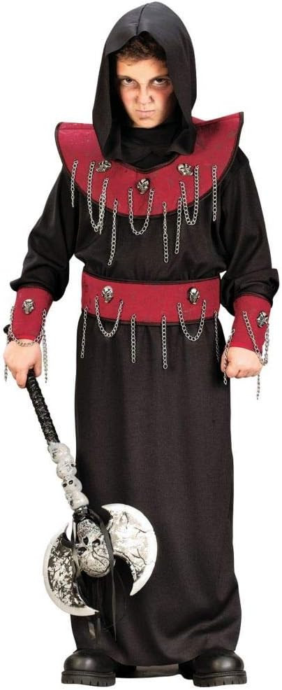 Executioner Medieval Gothic Black Robe Fancy Dress Up Halloween Child ...