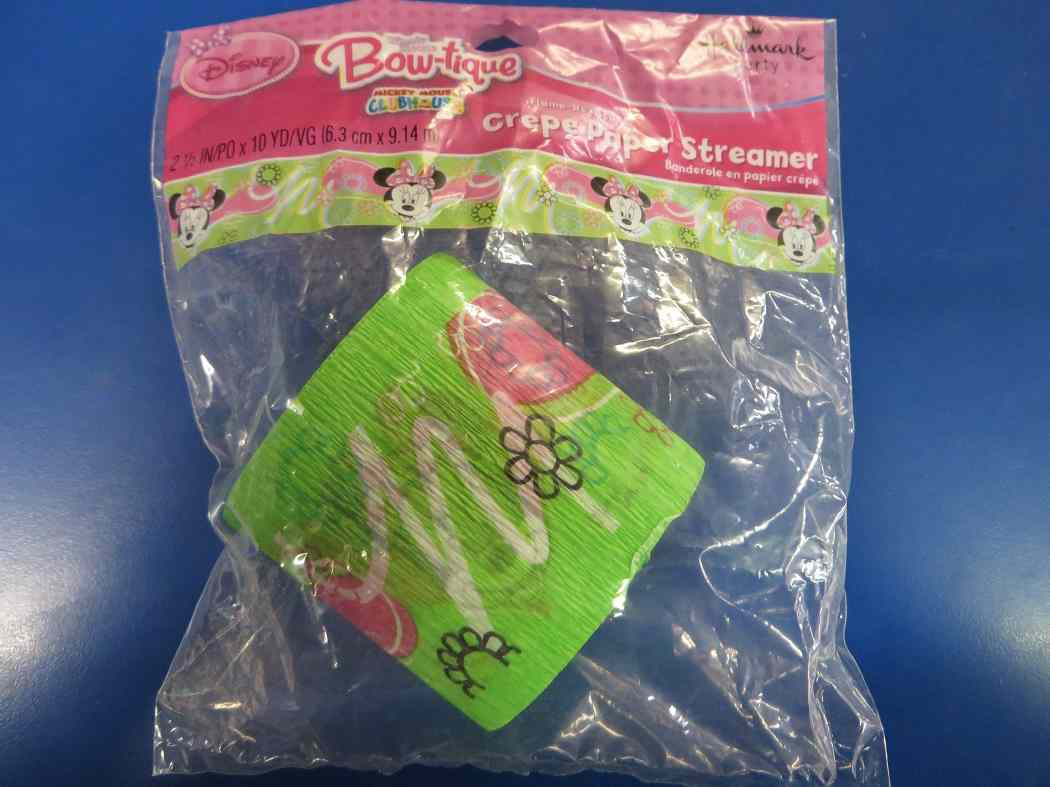 Minnie Mouse Bow-tique Party Decoration Crepe Streamer - Parties Plus