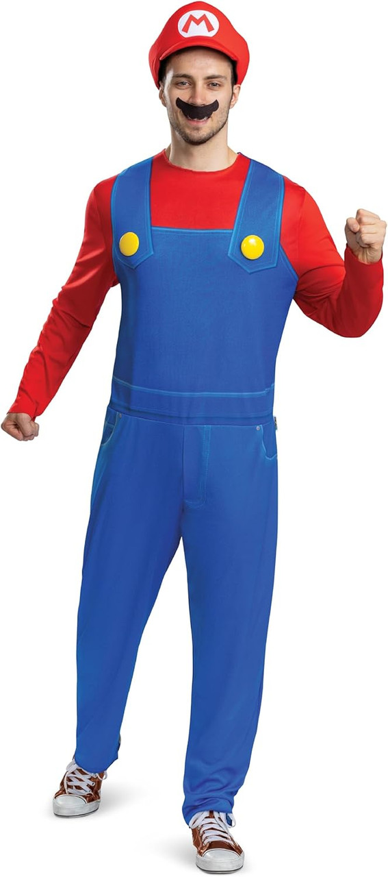Mario Elevated Classic Super Mario Nintendo Fancy Dress Halloween Adult ...