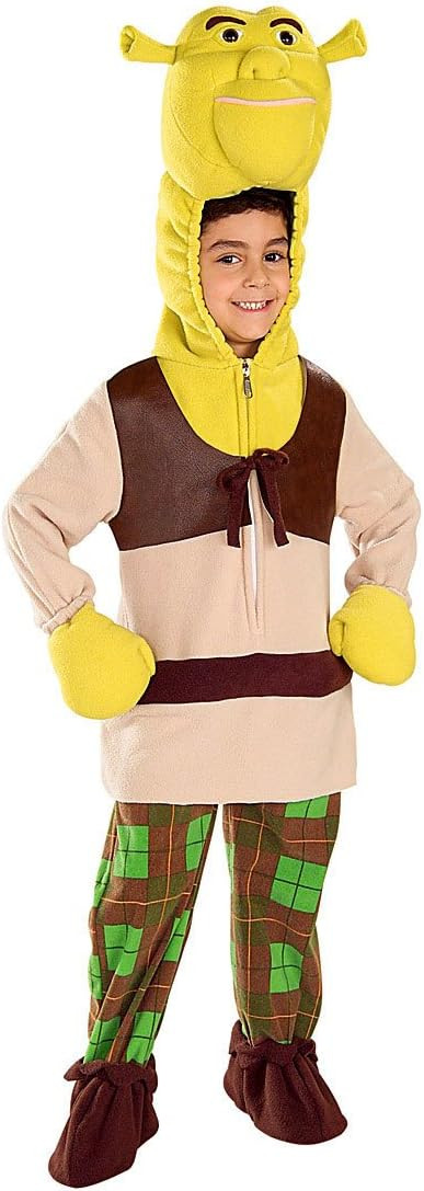 Shrek the Third Deluxe Plush Fleece Ogre Fancy Dress Up Halloween Child ...