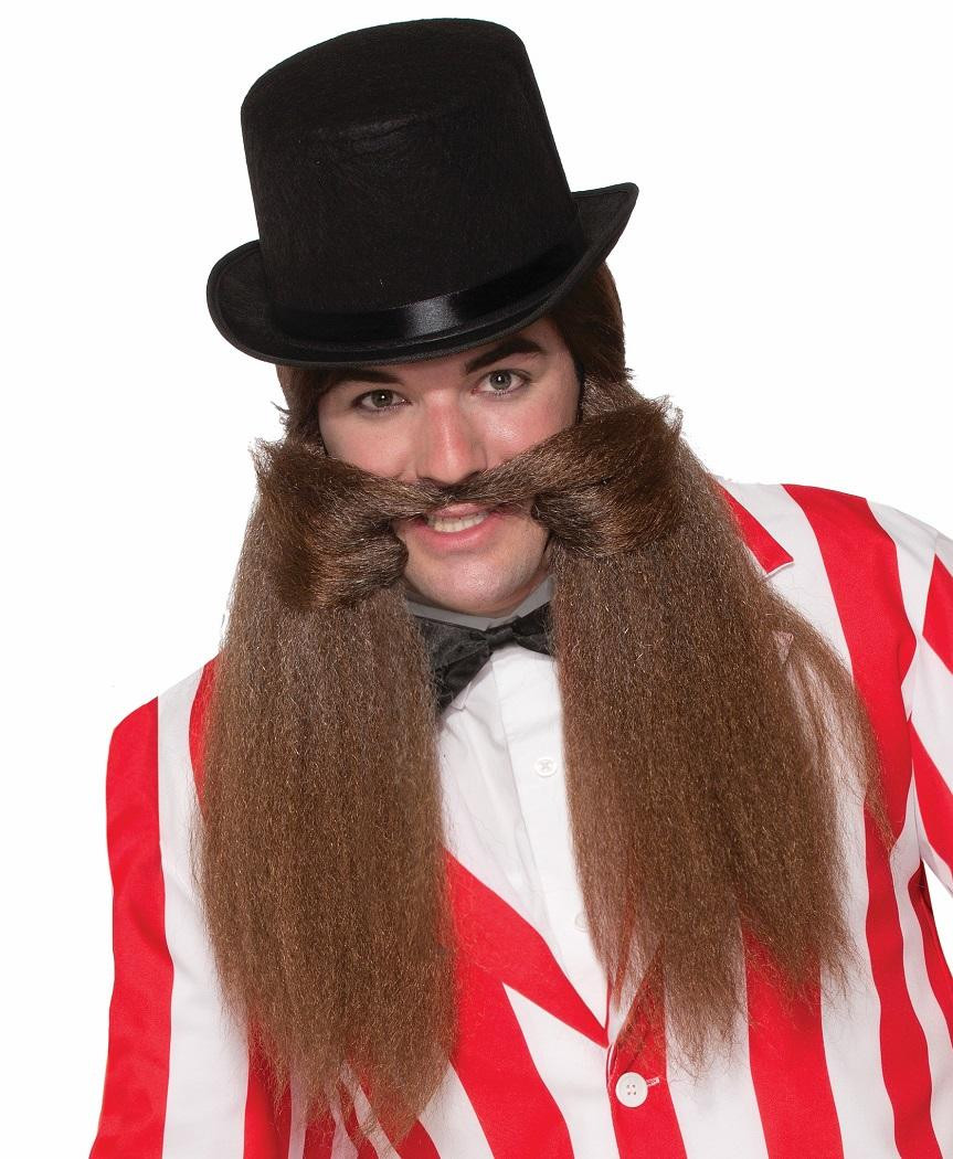 Carnival Master Moustache & Beard Adult Costume Accessory - Parties Plus